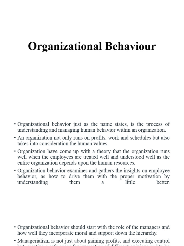 Organizational Behaviour | PDF | Organizational Behavior | Motivation