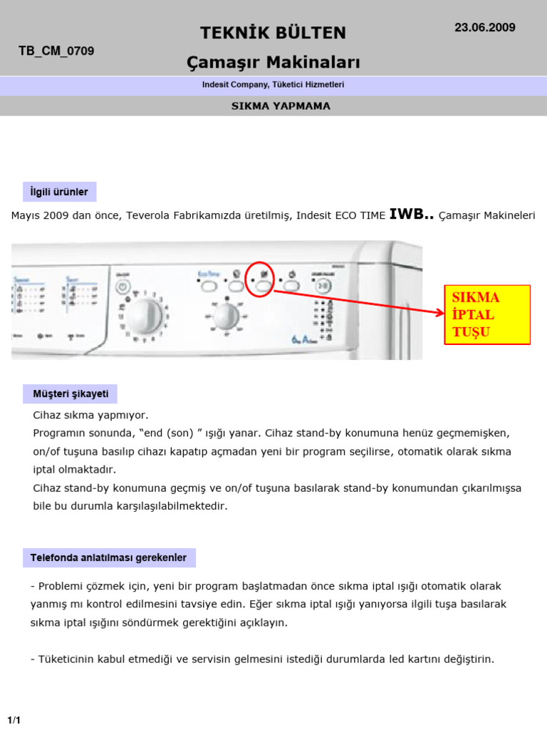 31 Indesit Eco Time Çamaşir Maki̇nasinda Sikma Yapmama - (TB - CM ...