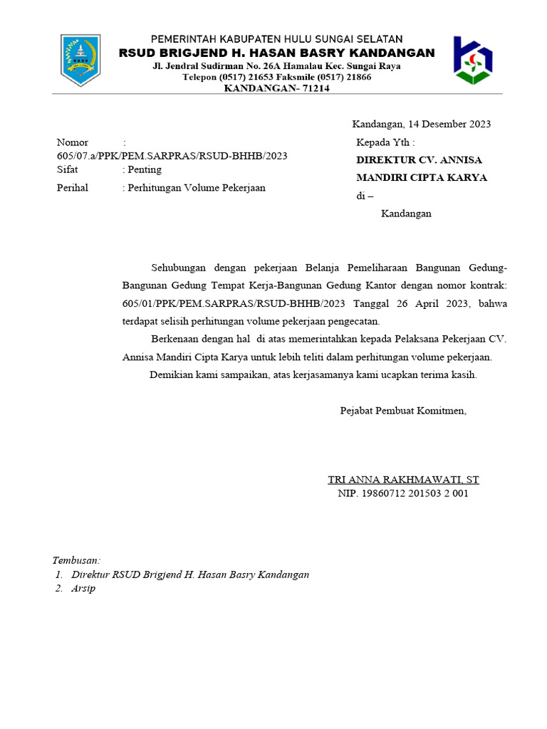 Surat Teguran PEM SARPRAS | PDF