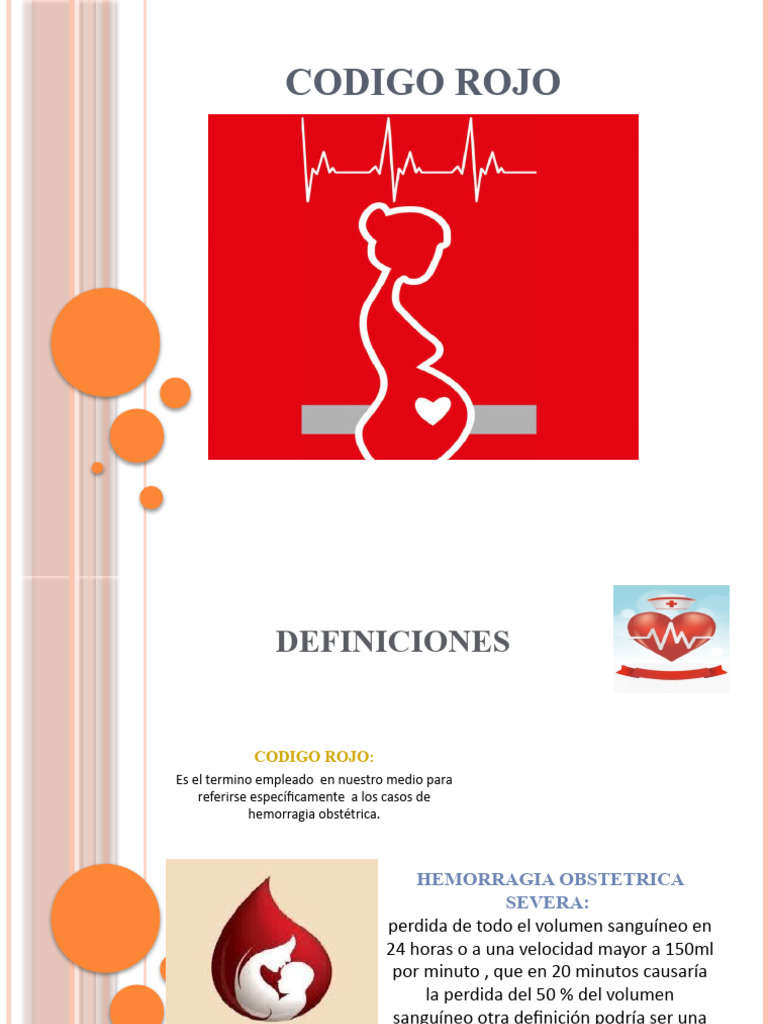 Protocolo Código Rojo en Hemorragia Obstétrica | PDF | Especialidades ...