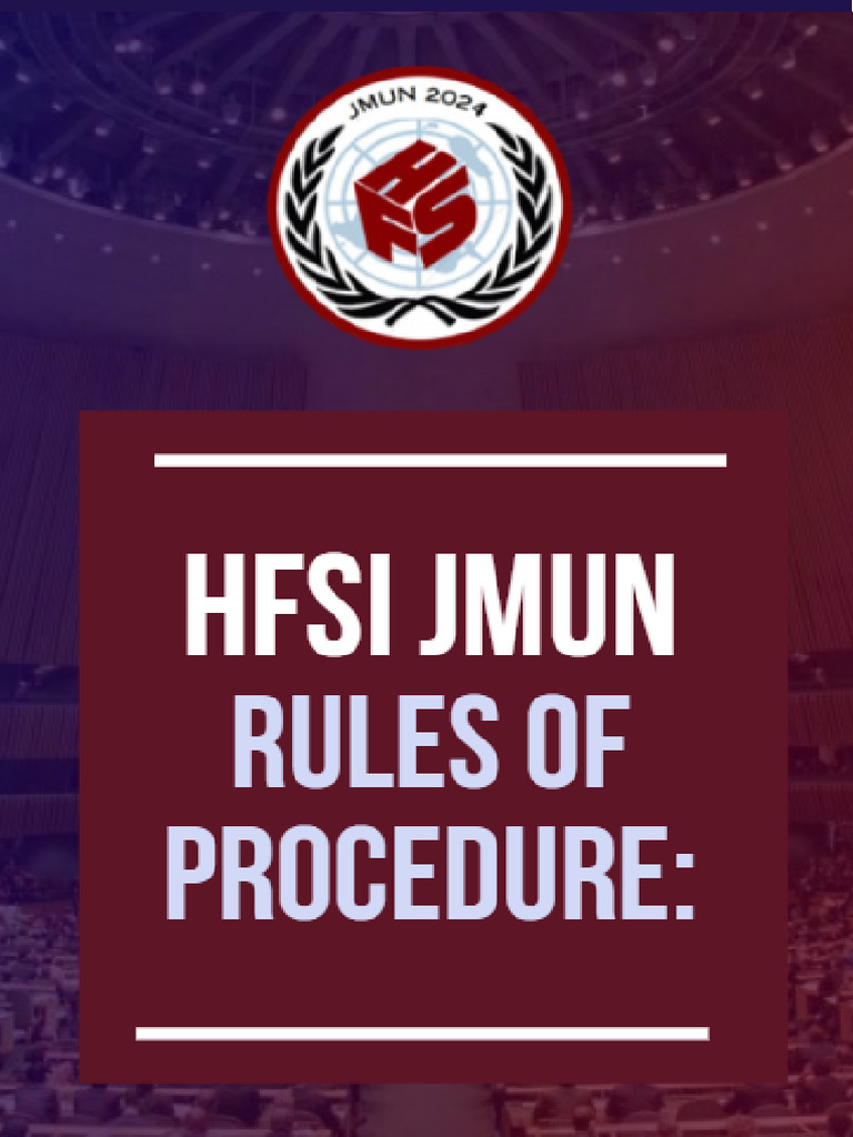 HFSI JMUN 2024 - UNGA Study Guide | PDF | Government