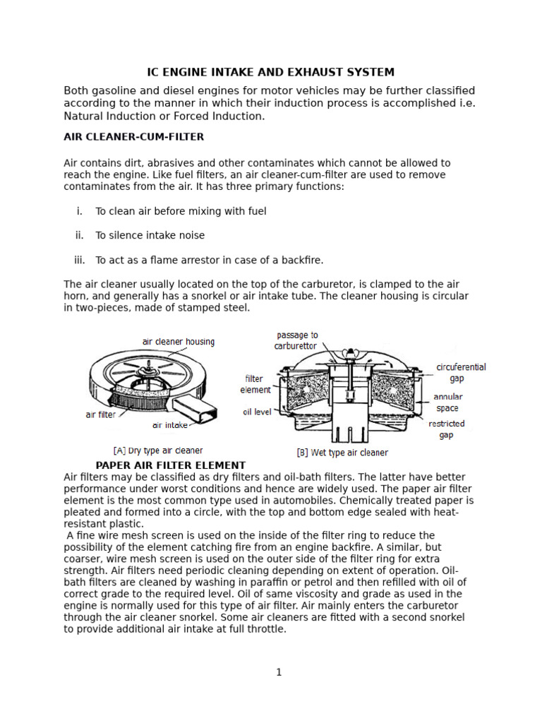 AIR INTAKE AND EXHAUST SYSTEM | PDF | Turbocharger | Internal ...