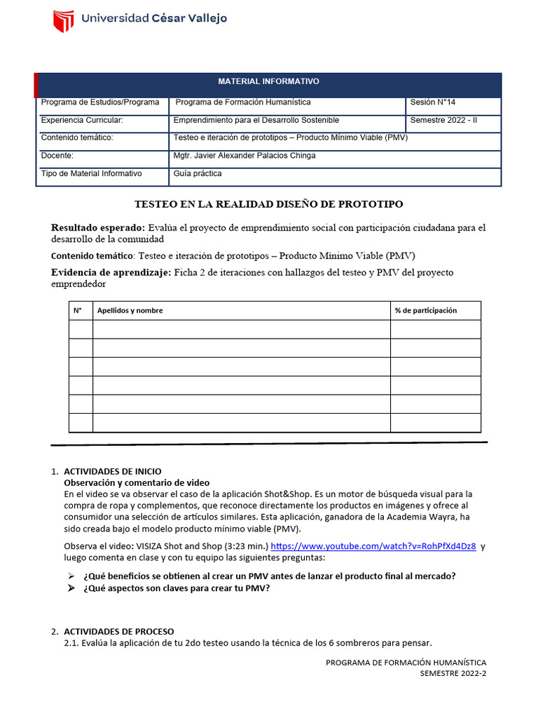 Guía Práctica #14 ANANCE EDS | PDF | Iniciativa empresarial