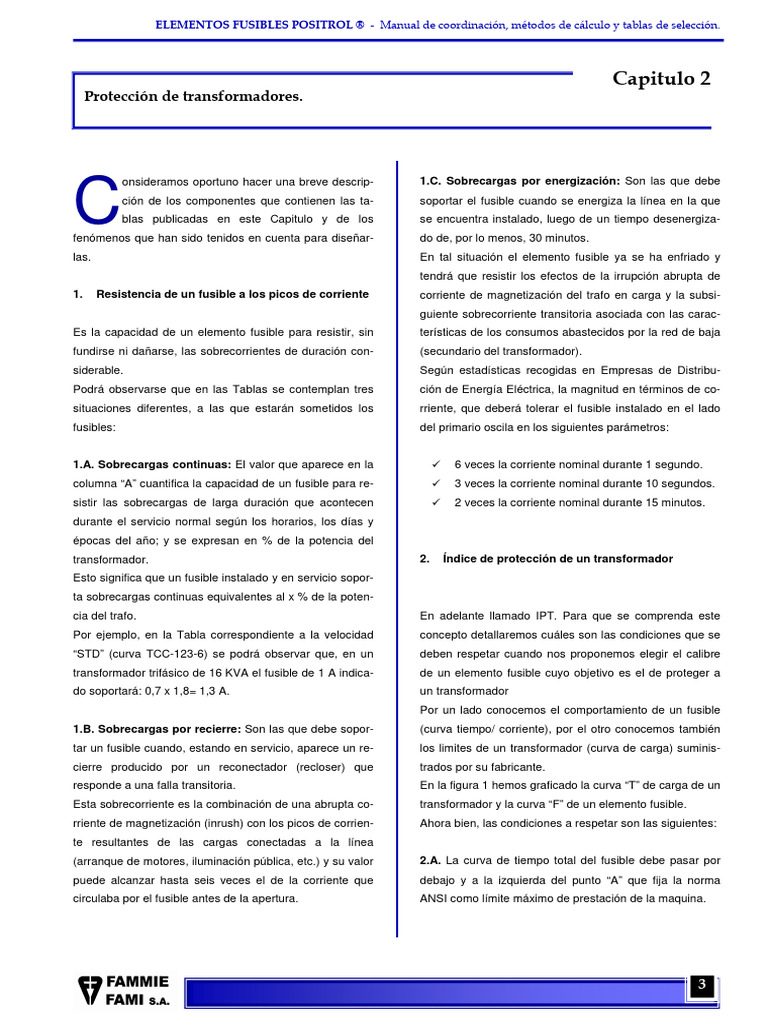 Protección Transformadores | PDF | Fusible (Eléctrico) | Transformador