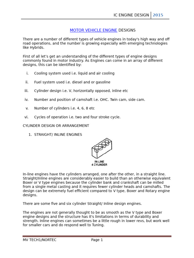 IC ENGINE DESIGNS | Download Free PDF | Vehicle Technology | Engines