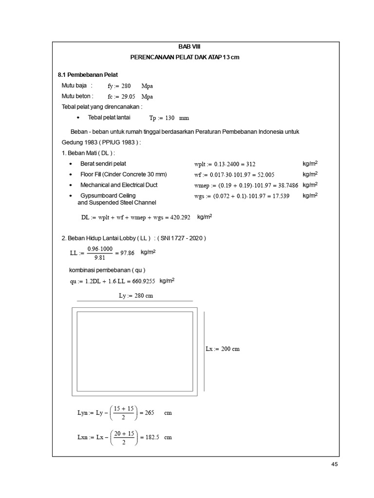 Bab 8 Pelat Dak Atap 13 CM | PDF