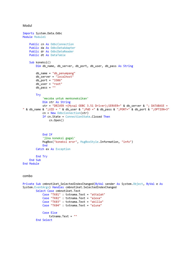 Modul VB | PDF | Data Management | Computing