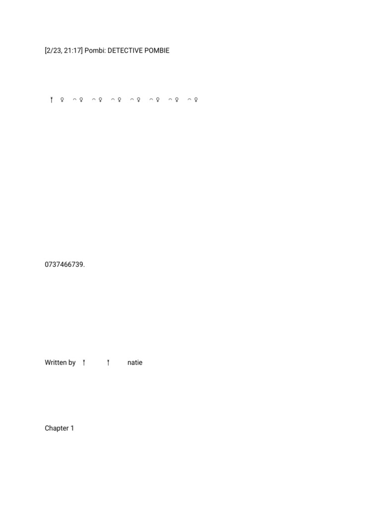 Detective Pombi: A Crime Unfolds | PDF