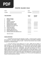 De Morton Mobility Index (DEMMI) : Unable Unable Unable | PDF | Chair