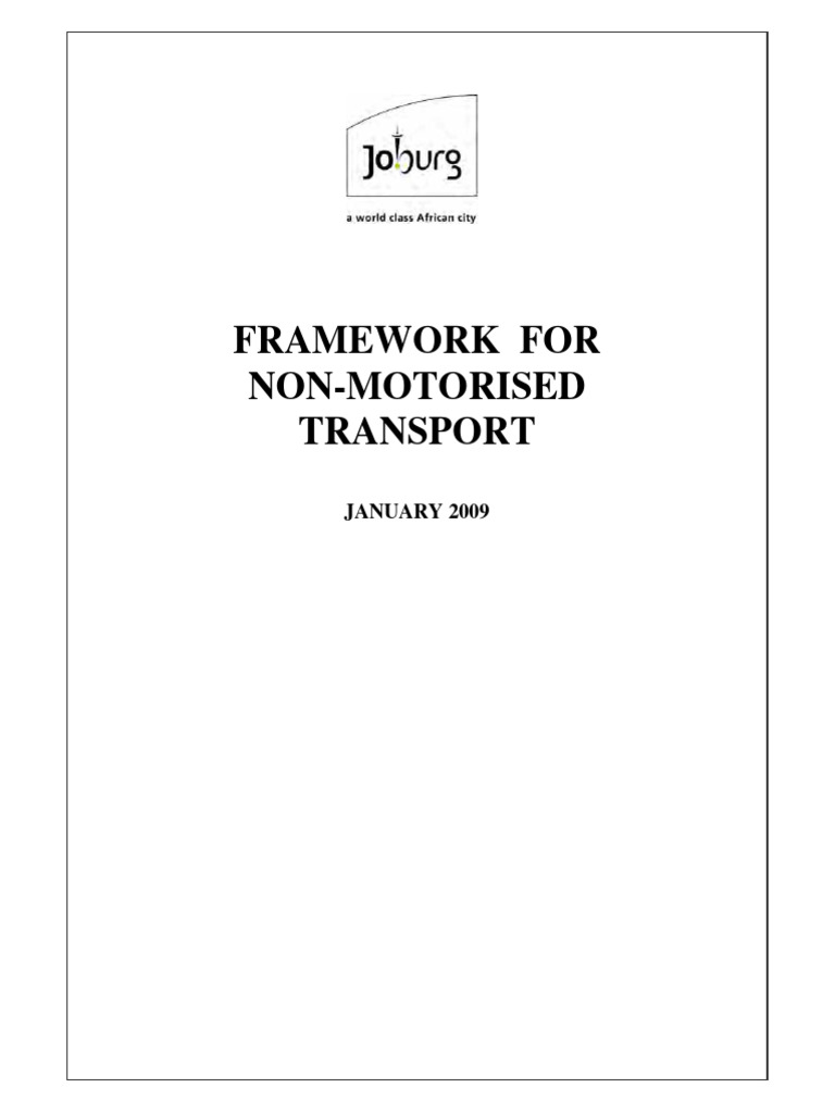 Johannesburg Non-Motorised Transport Framework | PDF | Transport ...