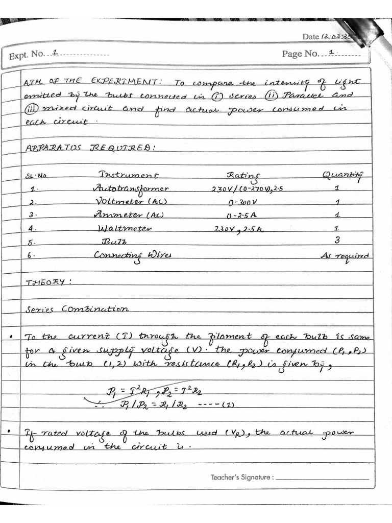 Experiment 1 | PDF Experiment 1 | PDF