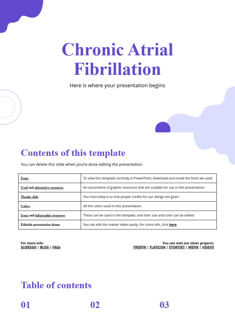 Chronic Atrial Fibrillation by Slidesgo | PDF | Medical Diagnosis ...