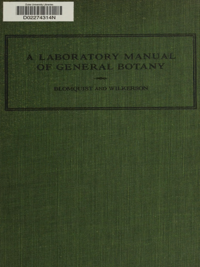 Laboratory Manual For General Botany | PDF | Drawing | Sperm