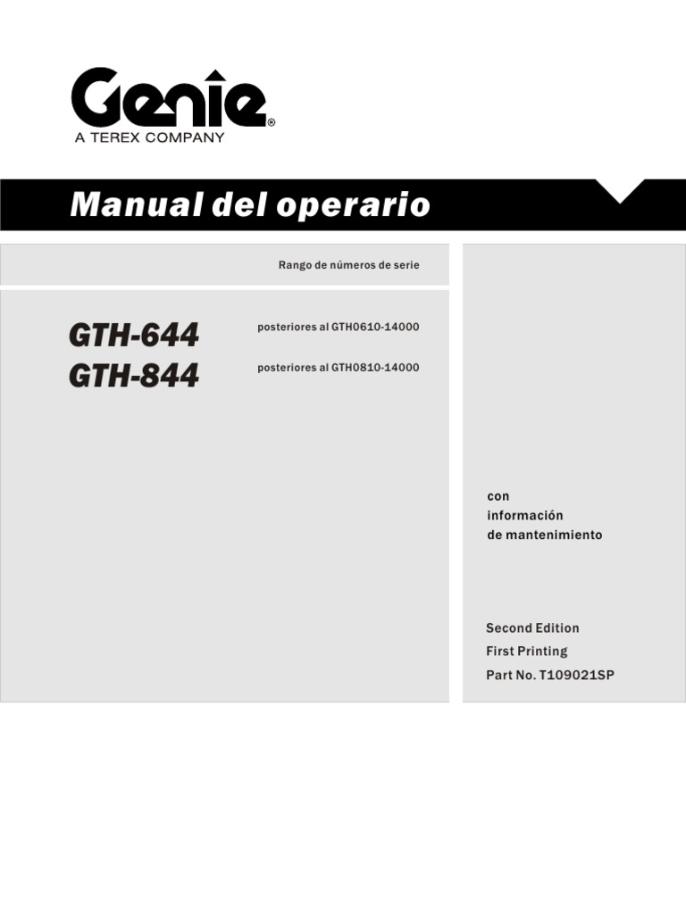 T109021SP Manual de Partes Telehandler | PDF | Neumático | Máquina ...