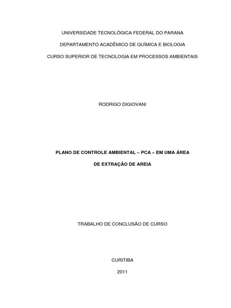 Modelo Pca Medidas Mitigatorias | PDF | Sustentabilidade ...