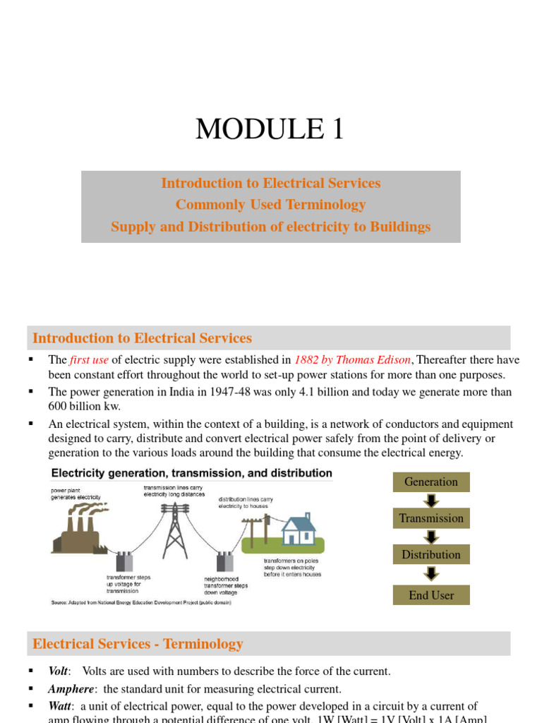 Introduction To Electrical Services Commonly Used Terminology Supply ...