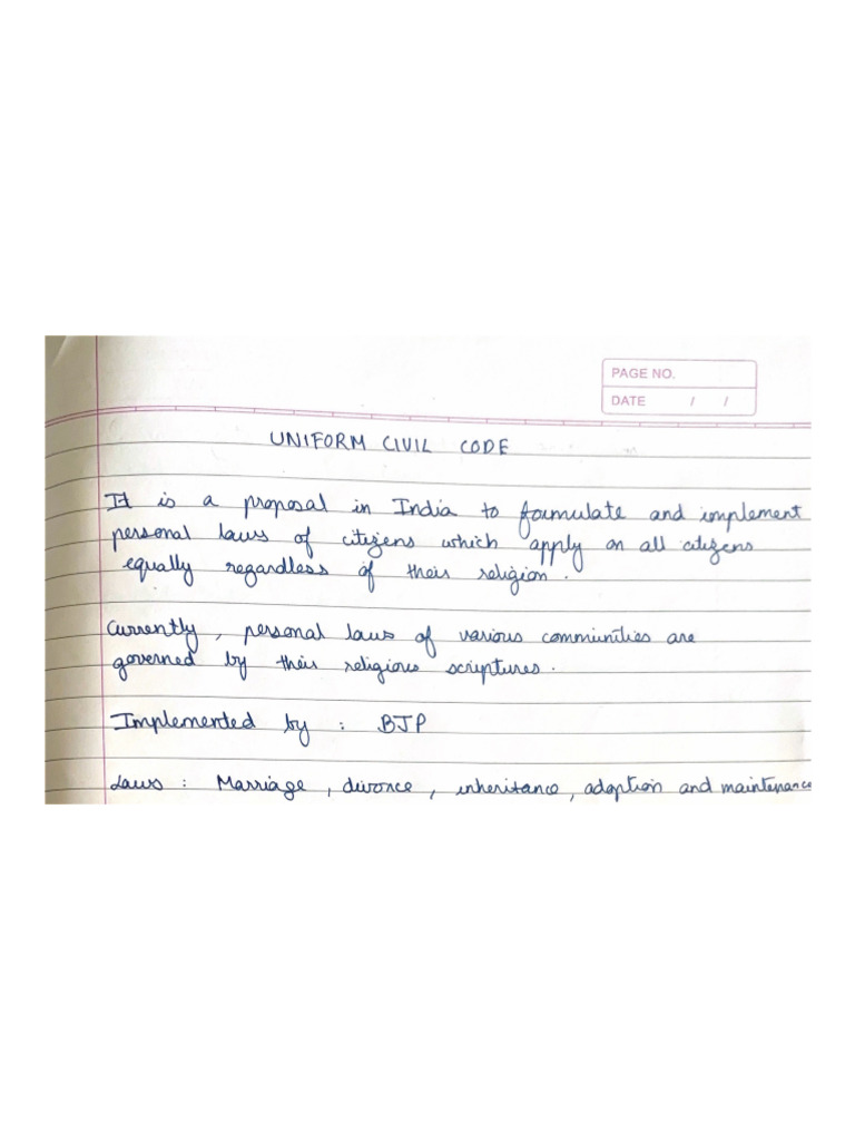 Uniform Civil Code | PDF