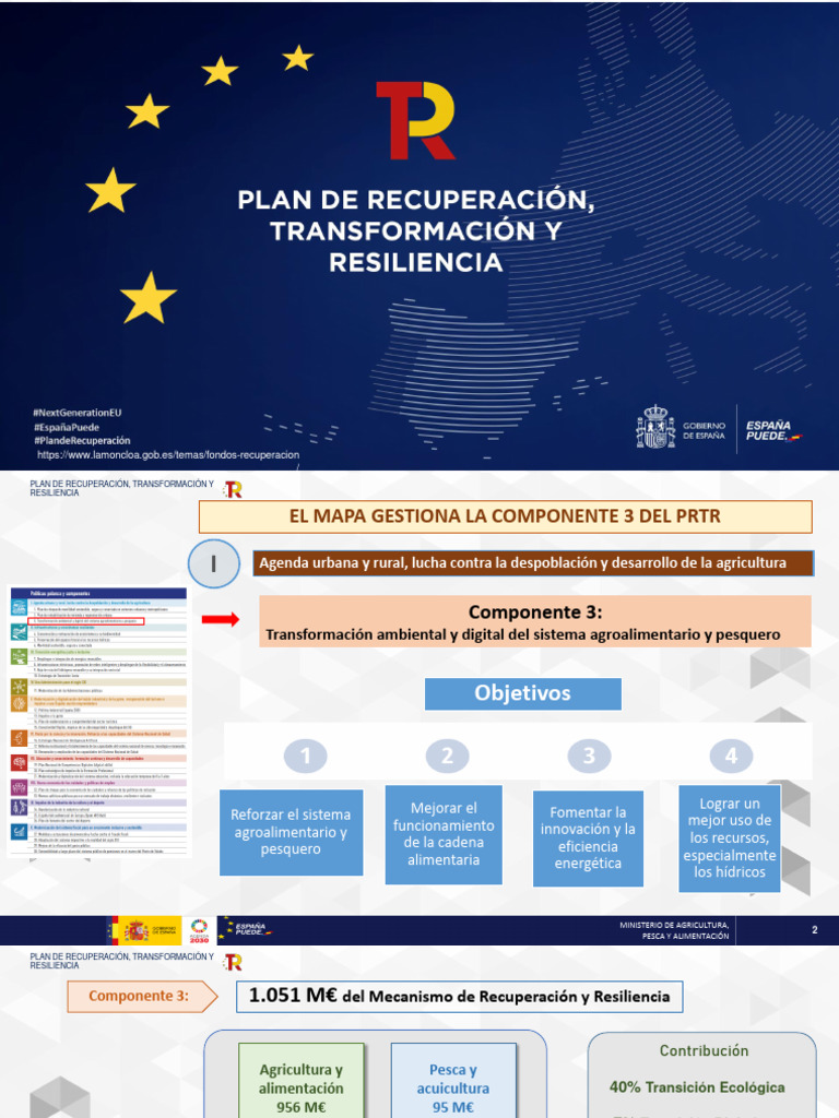 Presentacion PRTR C3 MAPA | PDF | Agricultura | Uso eficiente de energía