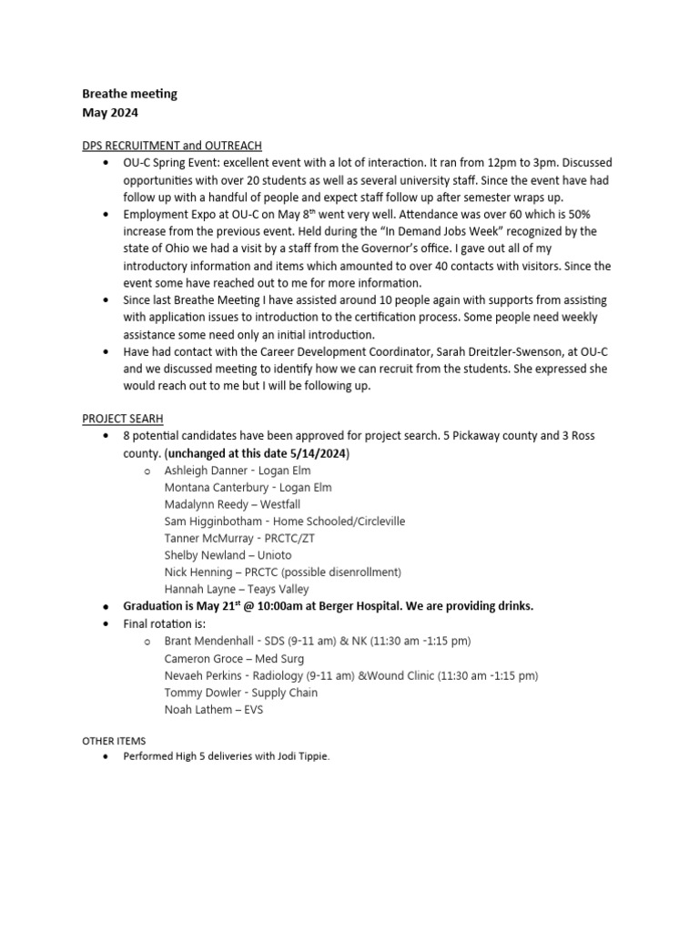 DPS Recruitment & Outreach Update | PDF
