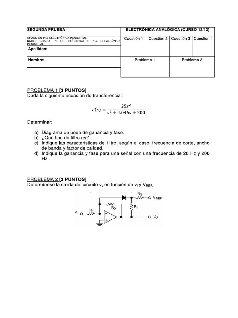 P2 EnA-Grado 12-13-Problemas-Soluciones | PDF