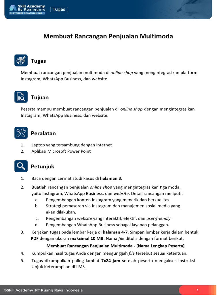 Membuat Rancangan Penjualan Multimoda - Vicky Fatima Bria Leynusa 2 | PDF