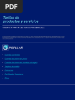 Tarifario de Productos y Servicios Qik Banco Multiple | PDF | Interés | Tarjeta de crédito