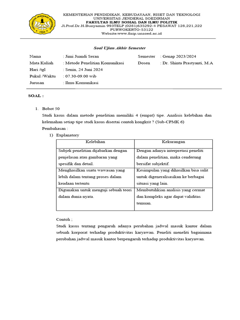Shinta Prastyanti Uas MPK Genap 2023 2024 Validasi | PDF | Karier & Perkembangan | Komputer