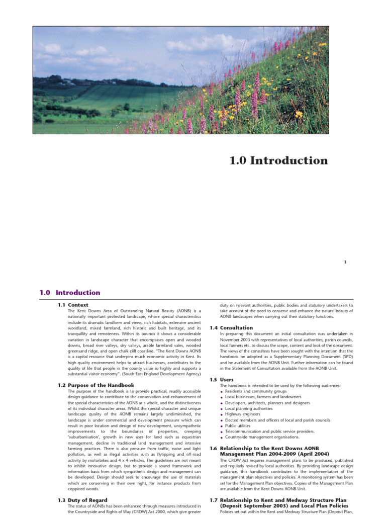 Kent Downs AONB Landscape Design Guide | PDF | Hedge | Road