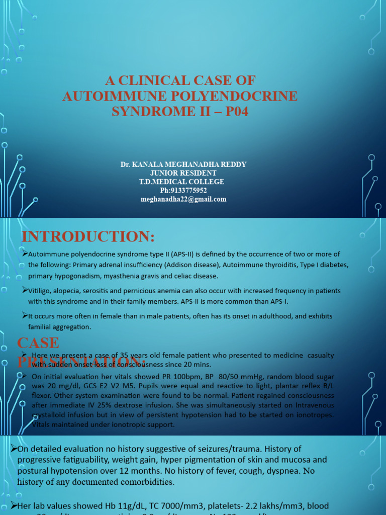 A Clinical Case of Autoimmune Polyendocrine Syndrome II | PDF ...
