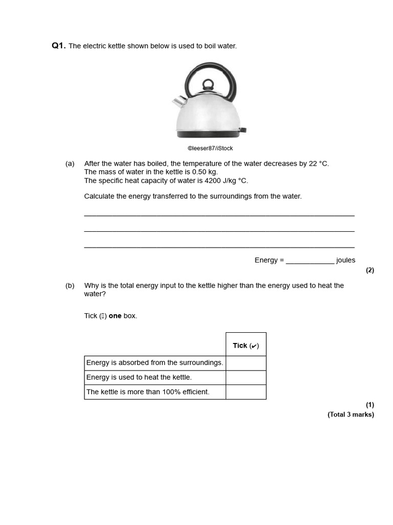 GCSE Q SHC and Efficiency | PDF | Building Insulation | Water