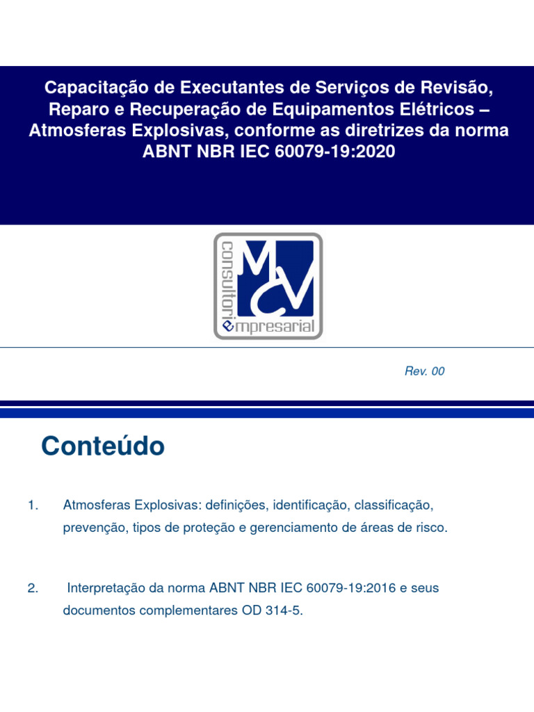 Treinamento - Atmosferas Explosivas - Executantes Resp Executantes ...