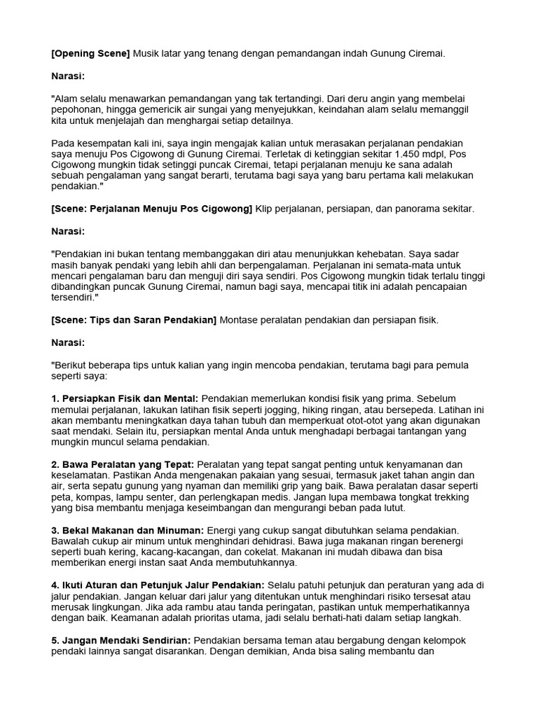 Narasi Youtube Cigowong | PDF | Kesehatan Holistik