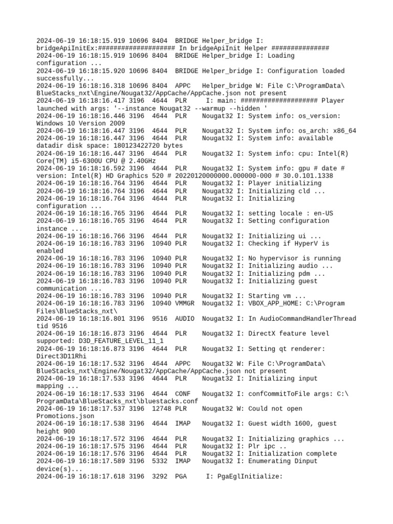 Bluestacks Performance Codes - Commands | PDF | Hyper V | Computing Platforms