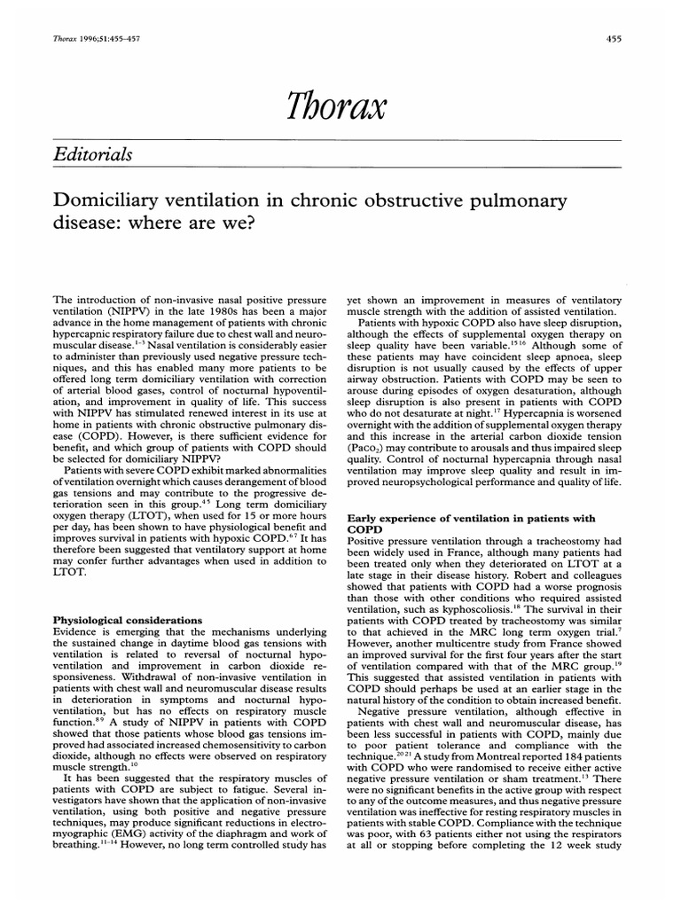 Thorax00324 0009 | PDF | Chronic Obstructive Pulmonary Disease | Breathing