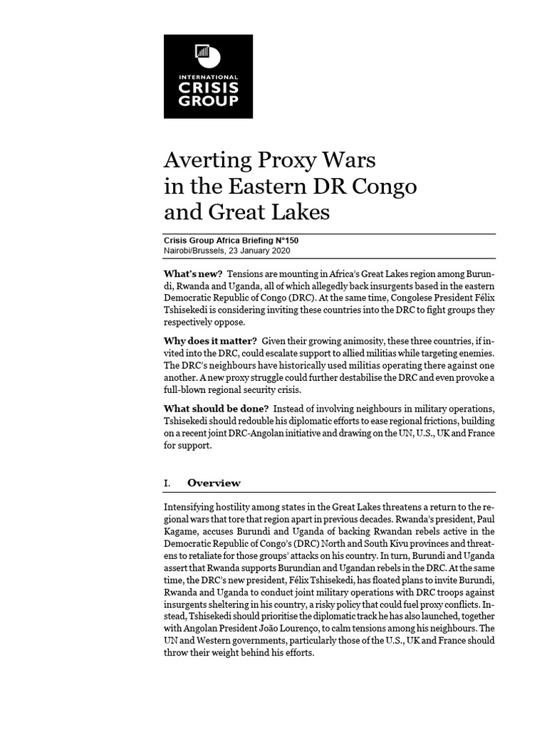 Averting Proxy Wars | PDF | Democratic Republic Of The Congo | Rwanda