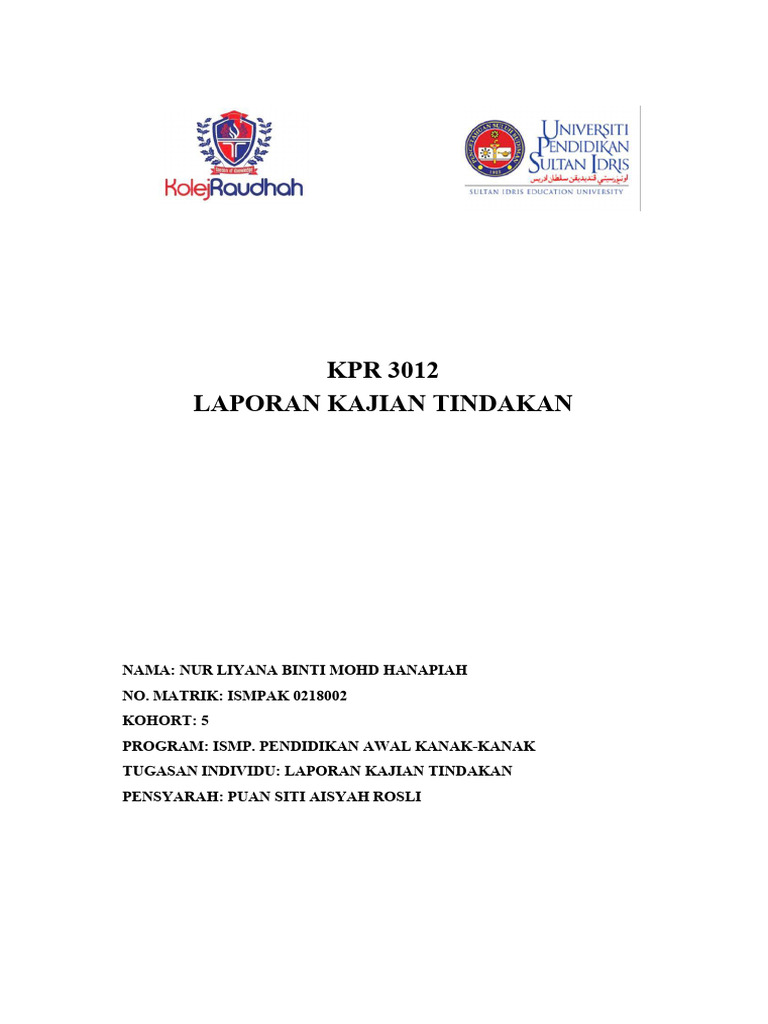 Contoh Laporan Kajian Tindakan | PDF