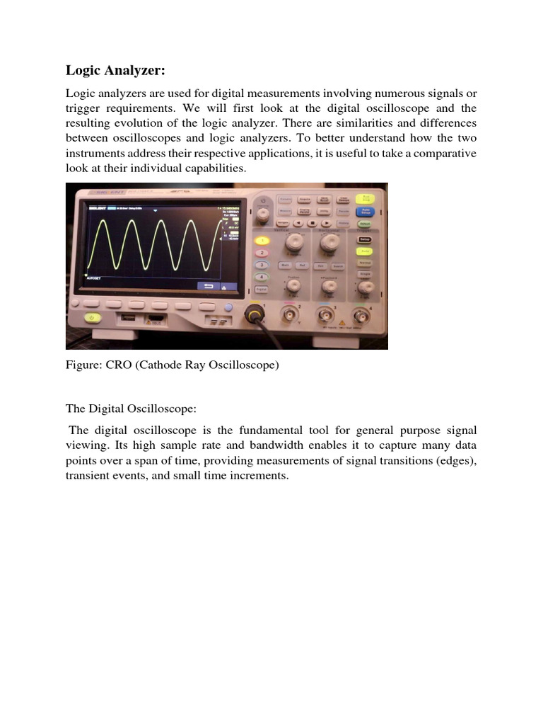 Logic Analyzer | PDF | Digital Signal | Digital Electronics