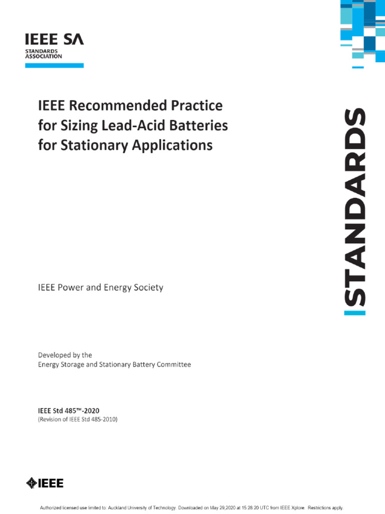 Ieeestd. 485 Battery Sizing - Toaz - Info | PDF