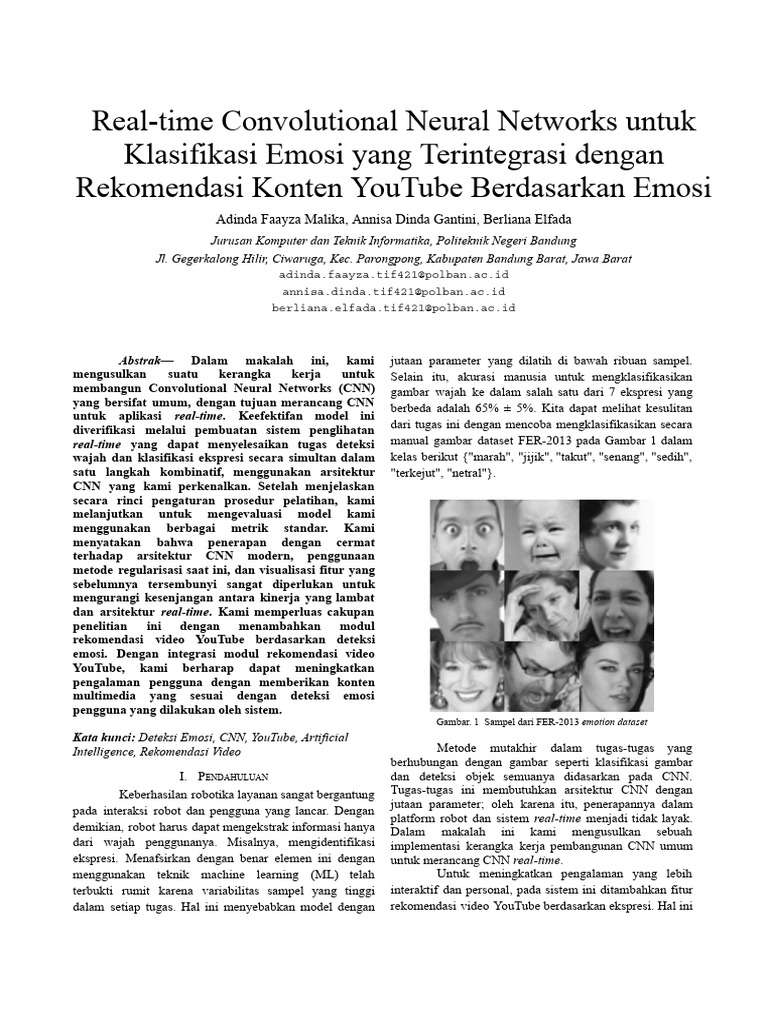 Real-Time Convolutional Neural Networks Untuk Klasifikasi Emosi Yang ...