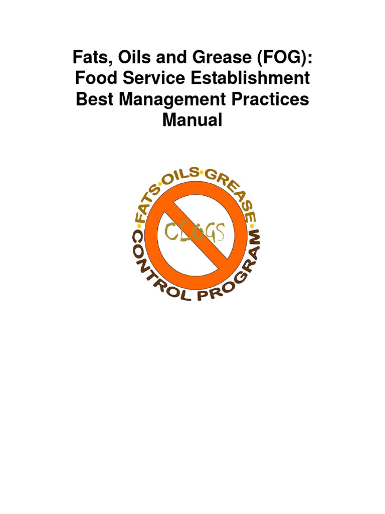 2015-NCSD-Fats-Oils-and-Grease-BMP-Manual | PDF | Waste Management ...