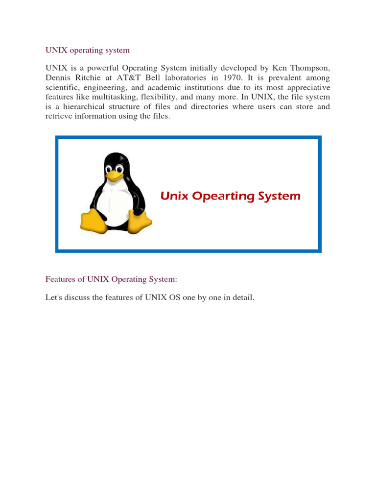 Module_5_Unix | Download Free PDF | Operating System | Linux