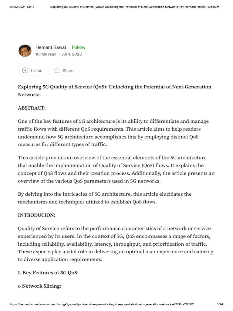 Exploring 5G Quality of Service (QoS) - Unlocking The Potential of Next ...