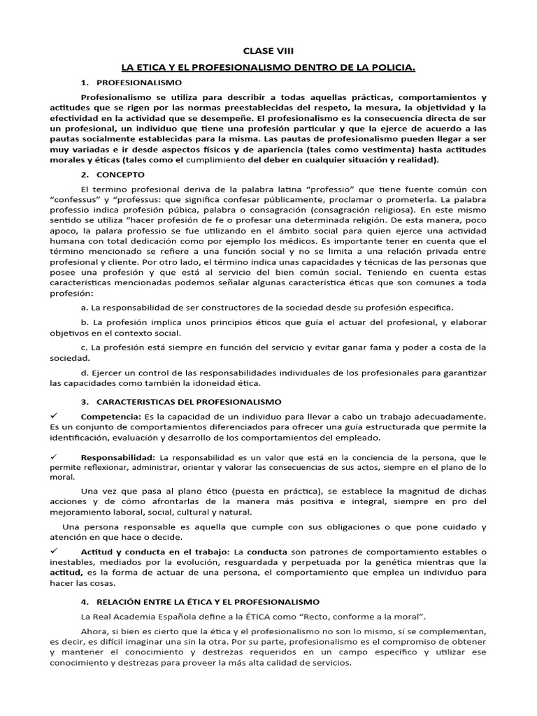 Clase Viii Etica | Descargar gratis PDF | Comportamiento | Moralidad