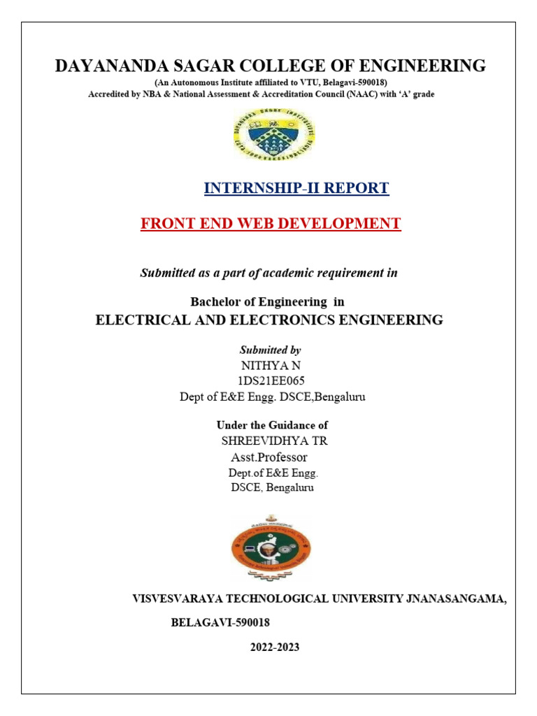 Internship Report | Download Free PDF | Bootstrap (Front End Framework) | Web Development