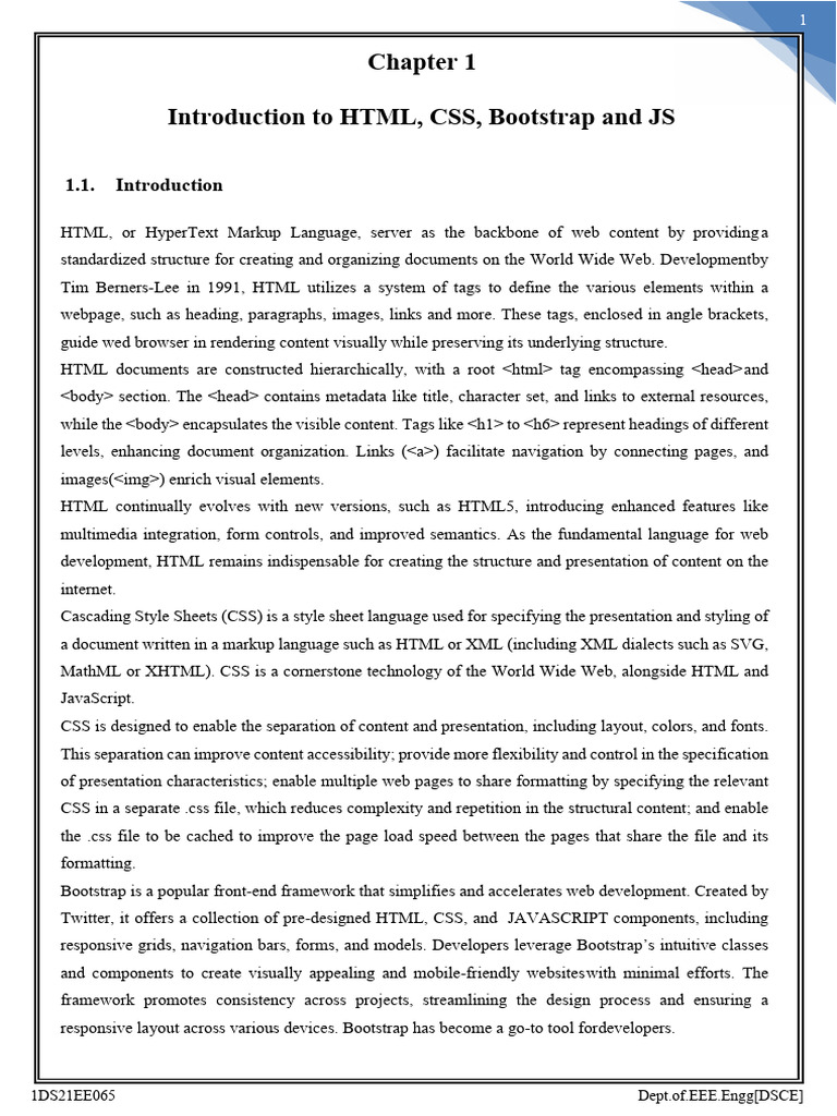 Finalreport 2 | PDF | J Query | Html