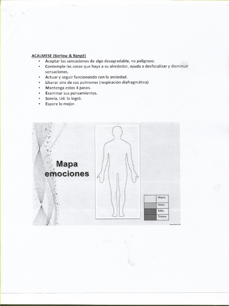 Acalmese y mapa emociones | PDF