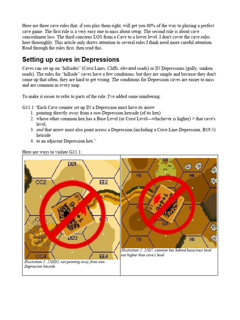 Three Rules To A Better Cave Game Advanced Squad Leader | PDF