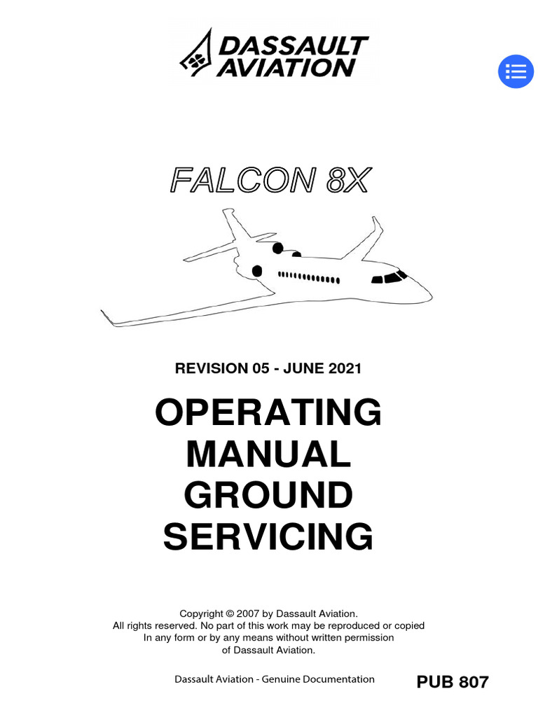 Falcon 8X Ground Servicing Manual | PDF | Landing Gear | Aviation