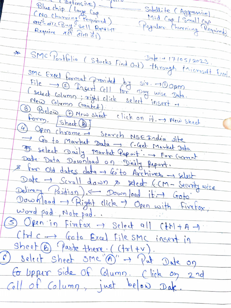SMC stock selection through excel | PDF