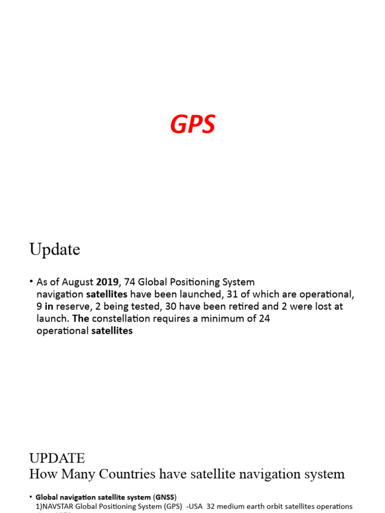 GPS First Lecture | PDF | Global Positioning System | Orbital Inclination
